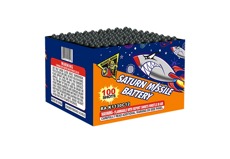 Saturn Missile Battery-100 Shot – Cindy's Fireworks