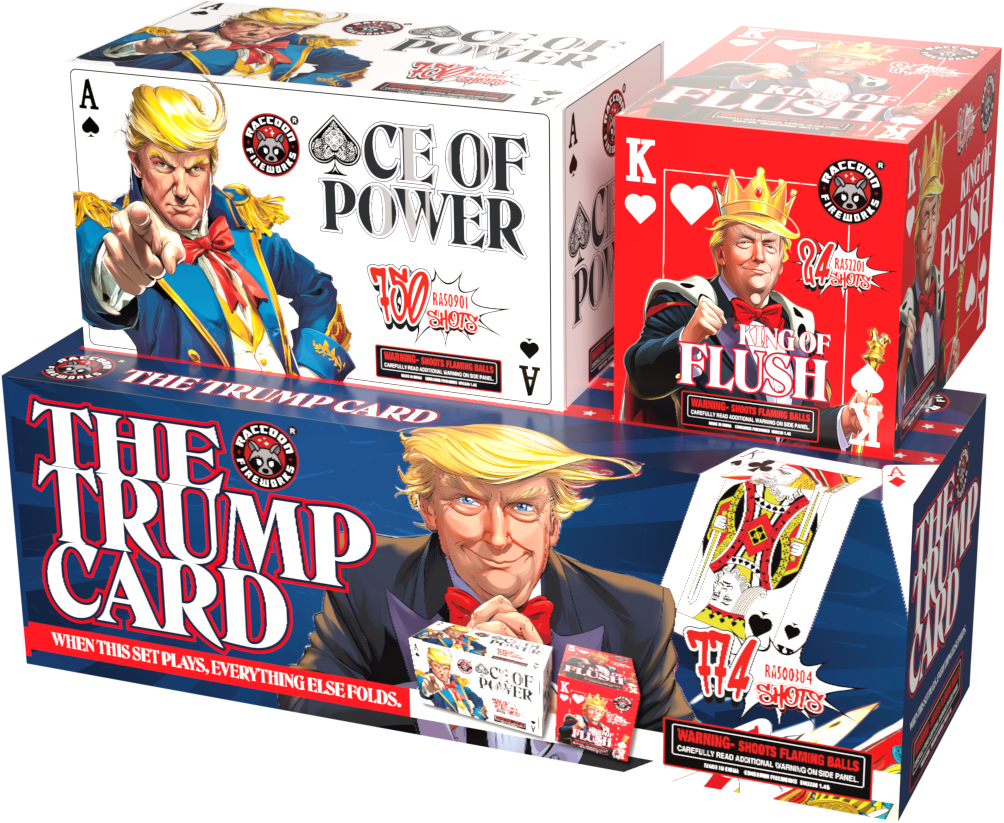 The Trump Card 1000 Gram 2-Piece Set | Best Firework Prices – Cindy's ...